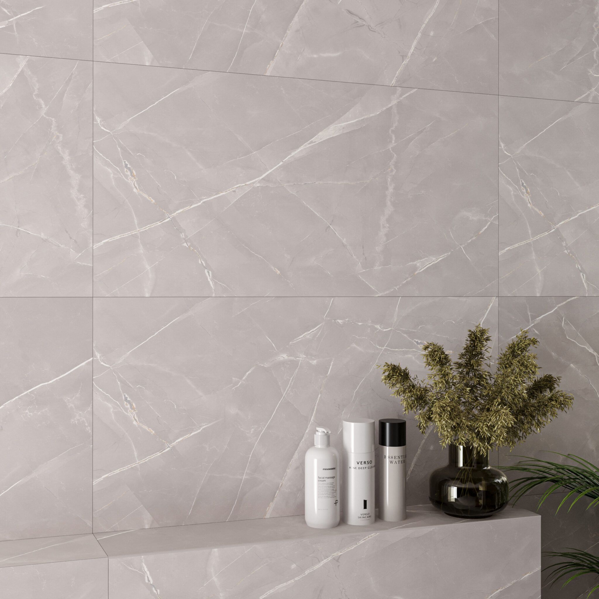 Valentia Carving Grey Matt Porcelain Tile - Luxura Stone