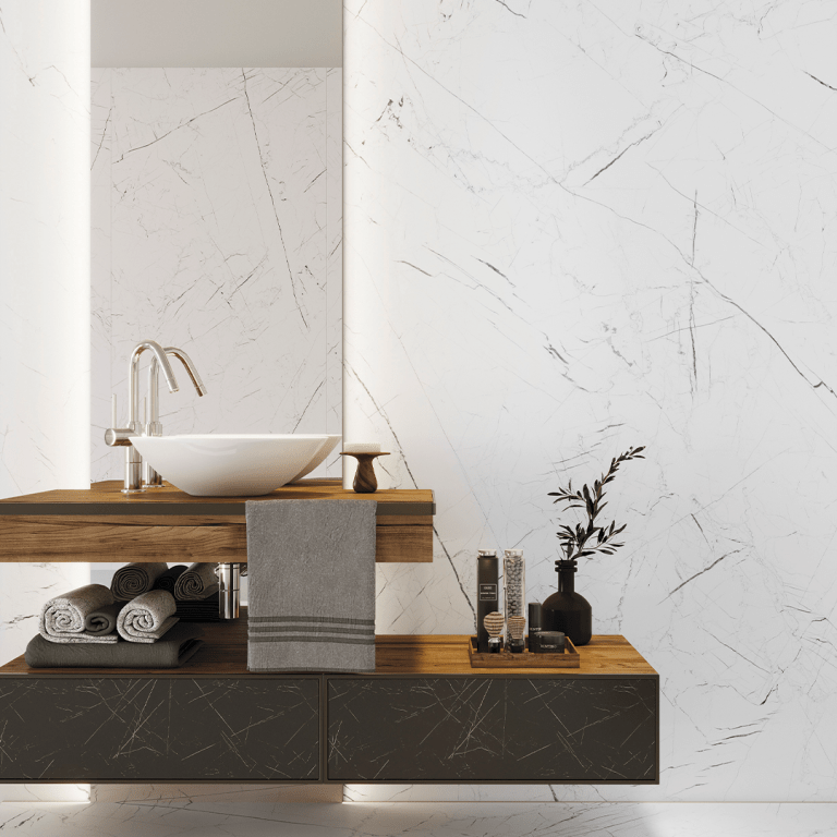 Matt Marmo Thassos White Porcelain Tile - Luxura Stone