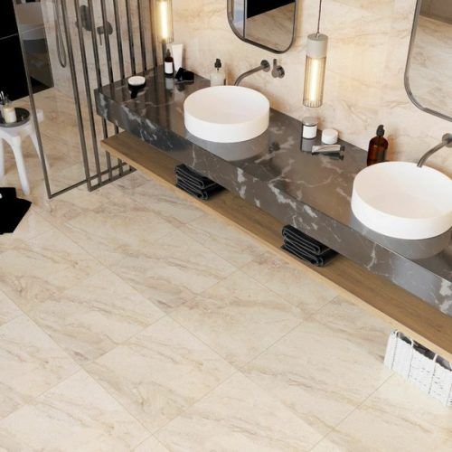 Lucia Beige Marble Effect Tile 450x450 - Luxura Stone